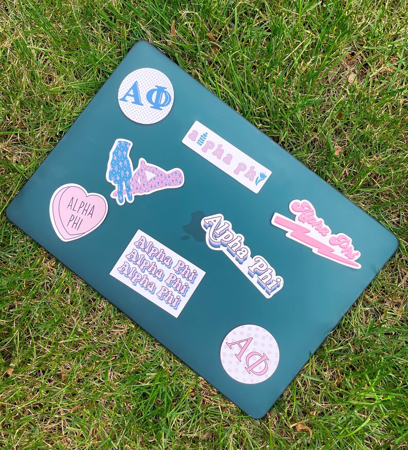 Alpha Phi Sticker Pack Sorority Stickers Alpha Phi Flag - Etsy