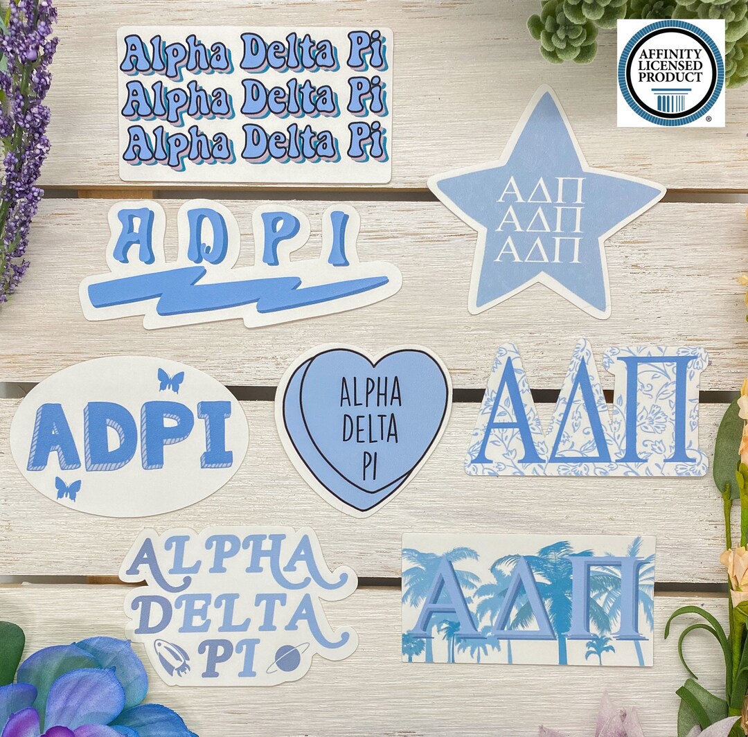 Alpha Delta Pi Sticker Pack Sorority Stickers Alpha Delta Pi - Etsy