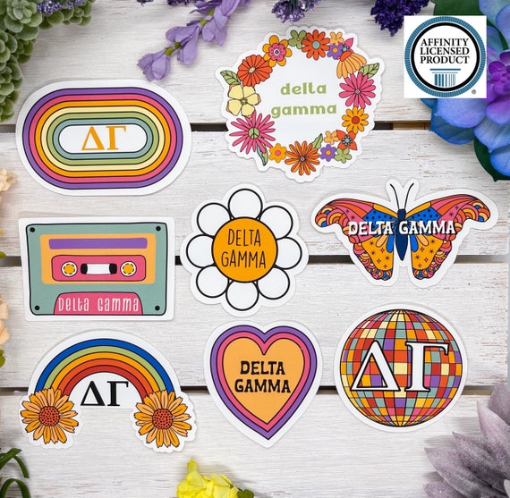Delta Gamma Sticker Pack Sorority Stickers Delta Gamma Flag - Etsy