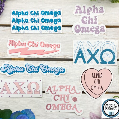Alpha Chi Omega Sorority Sticker Pack Perfect for Bid Day - Etsy