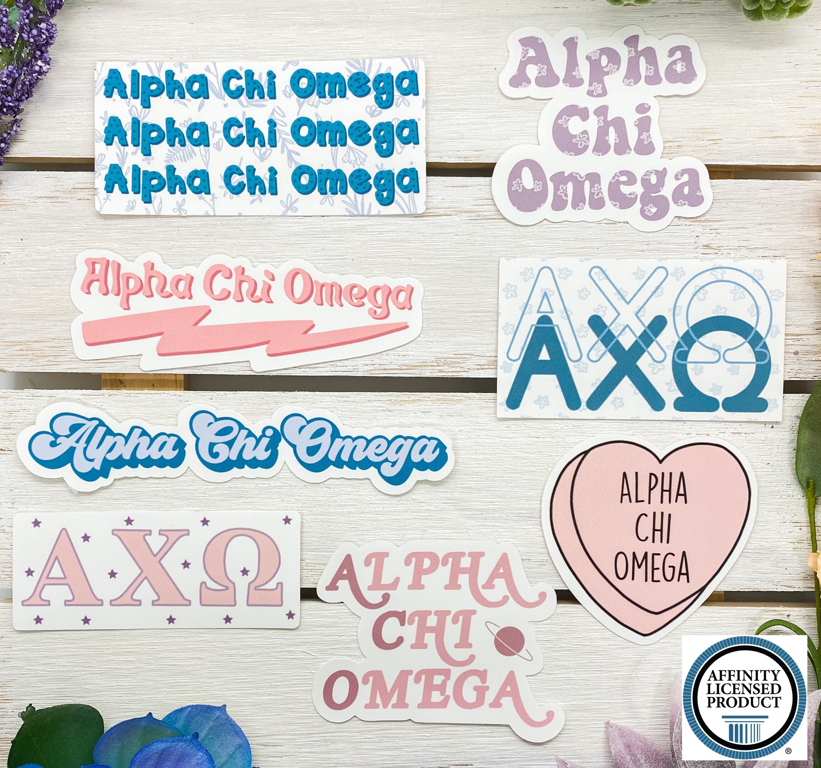 Alpha Chi Omega Sticker Pack Sorority Stickers Alpha Chi - Etsy