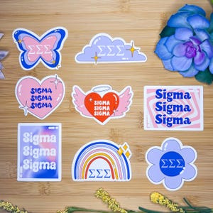 Tri Sigma Sticker Pack, Sigma Sigma Sigma Sticker Pack, Sorority ...
