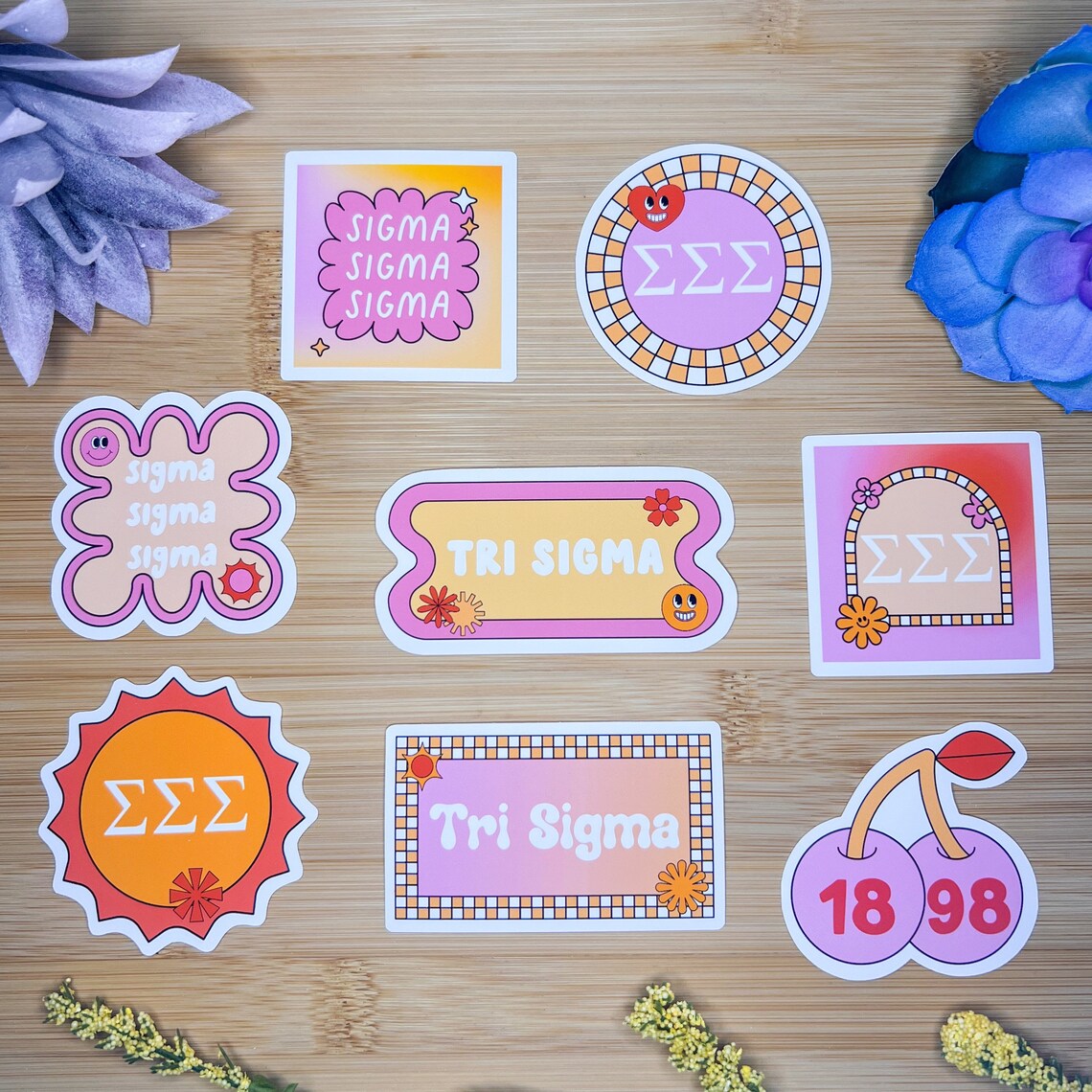 Tri Sigma Sticker Pack Sigma Sigma Sigma Sticker Pack - Etsy