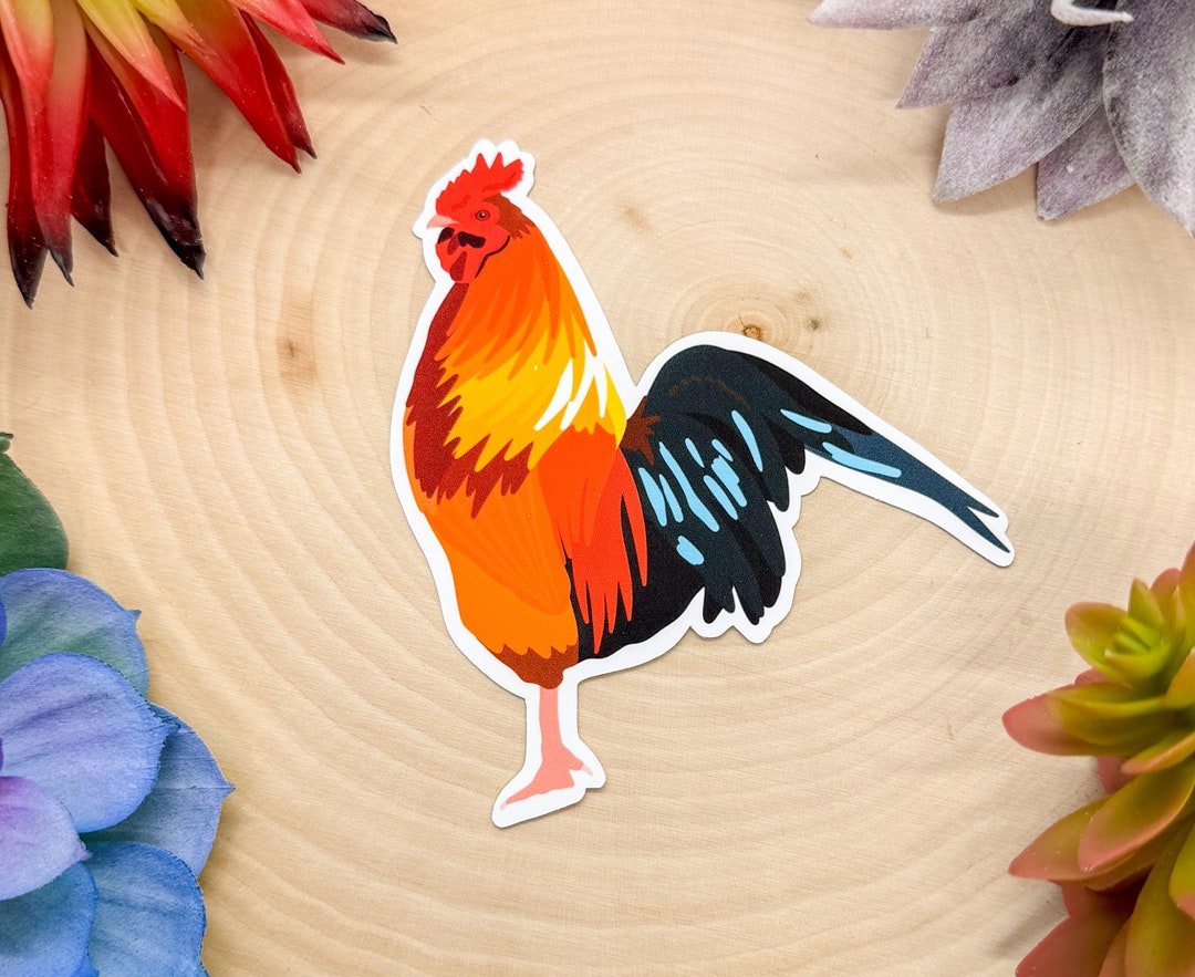 Rooster Sticker, Rooster Decal, Rooster Gift, Rooster Decor, Rooster ...