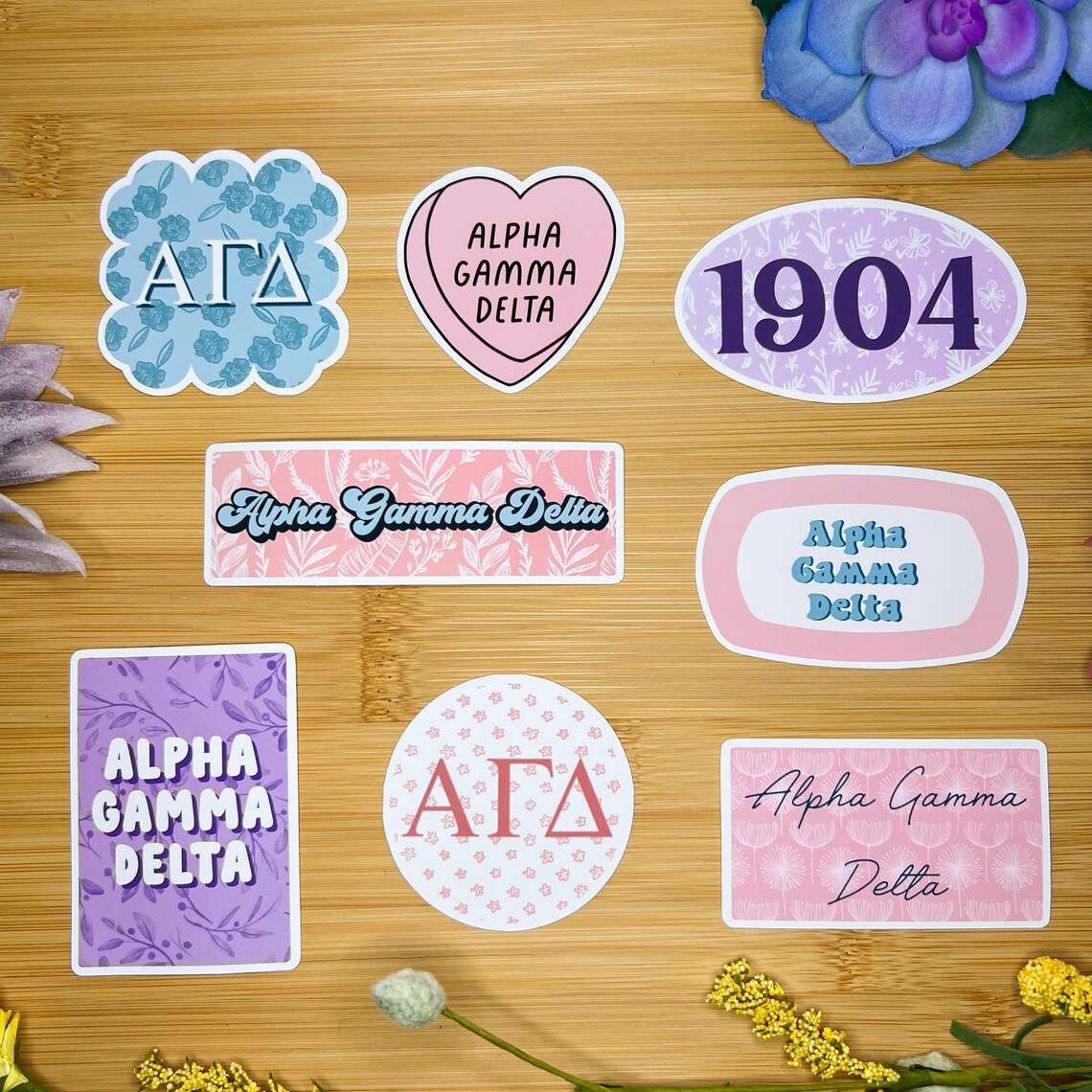 Alpha Gamma Delta Sticker Pack Sorority Stickers Alpha Gamma - Etsy