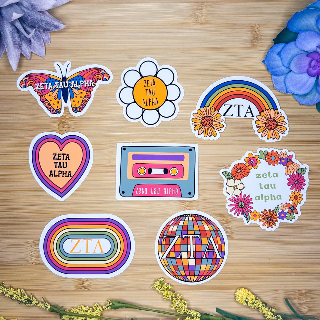 Zeta Tau Alpha Sticker Pack, Zeta Tau Alpha Decals, Zeta Tau Alpha ...