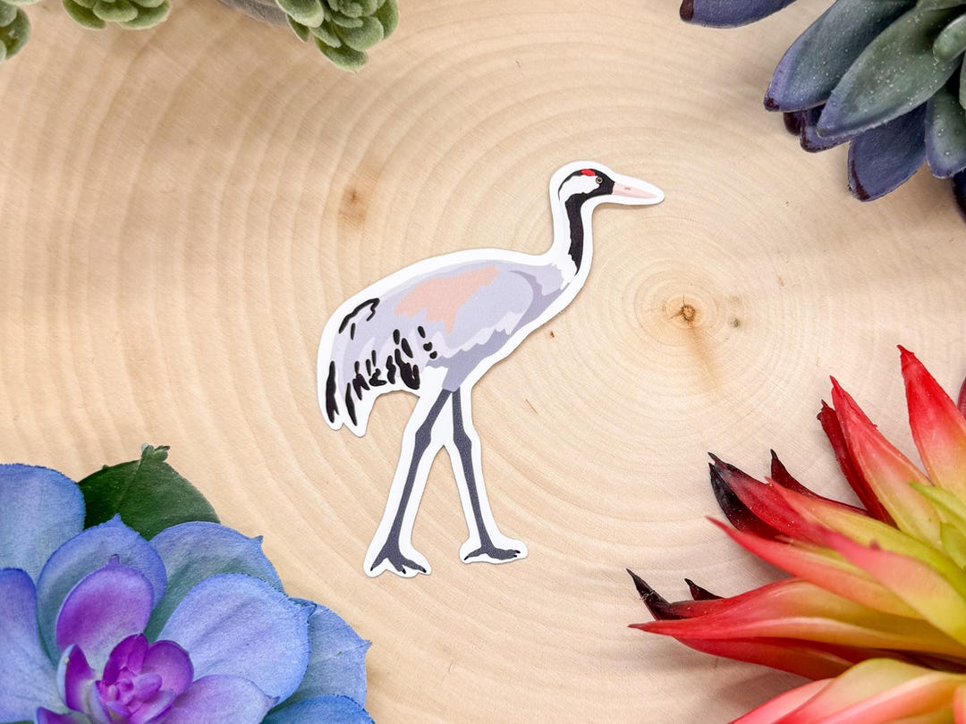 Common Crane Sticker, Common Crane Decal, Common Crane Gift, Common ...