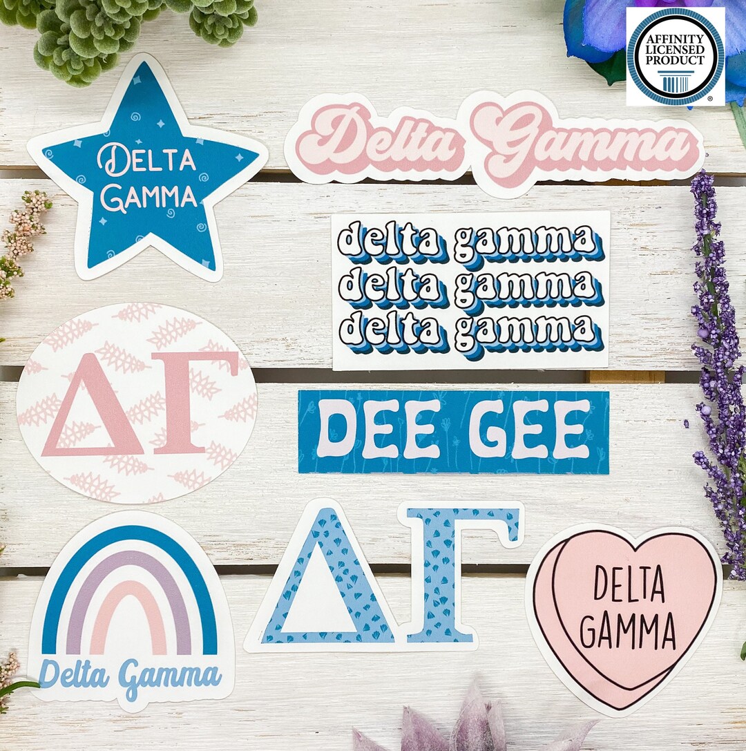 Delta Gamma Sticker Pack Sorority Stickers Delta Gamma Flag - Etsy