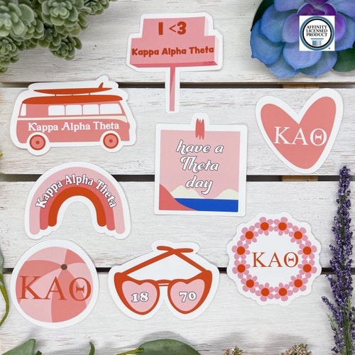Kappa Alpha Theta Sticker Pack Sorority Stickers Kappa Alpha - Etsy