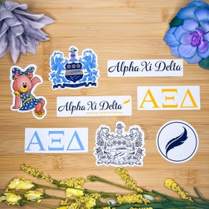 Alpha Xi Delta Sticker Pack, Sorority Stickers, Alpha Xi Delta Flag ...