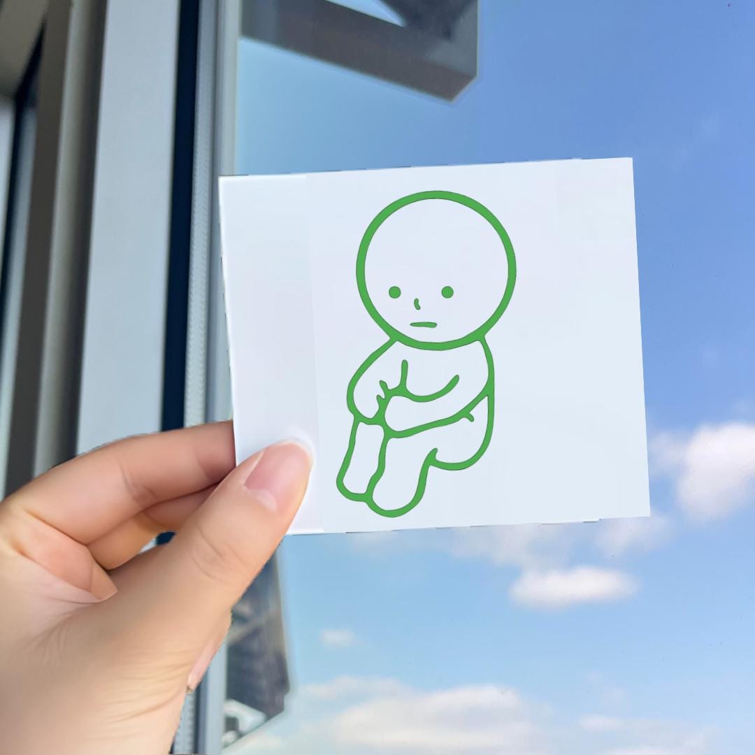 Smiski Sitting and Thinking Vinyl Decal Sticker Laptop Sticker Decal ...