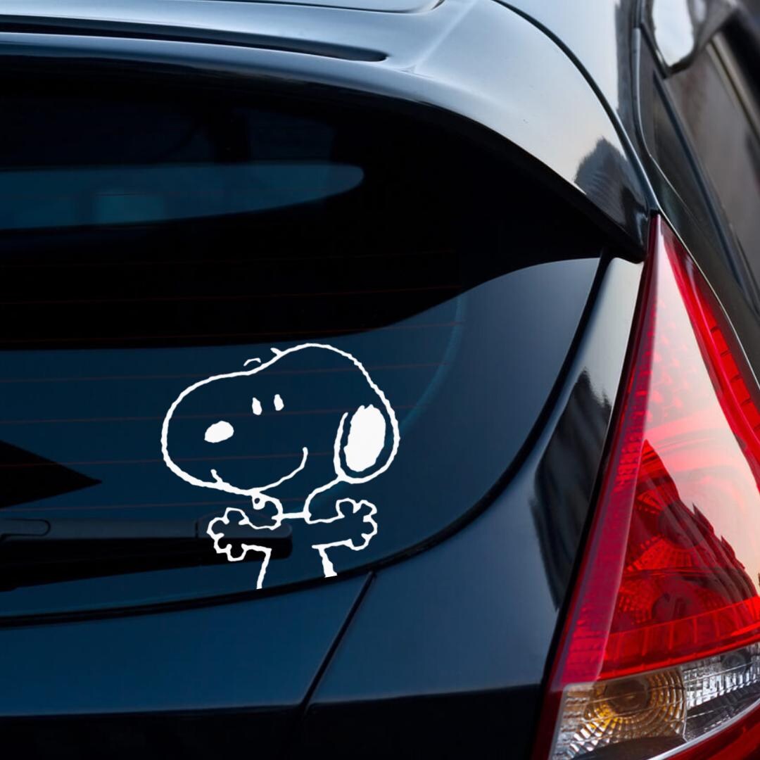 Snoopy Peanuts Peeking Peeker Car Bumper Sticker Vinyl Decal Waterproof ...