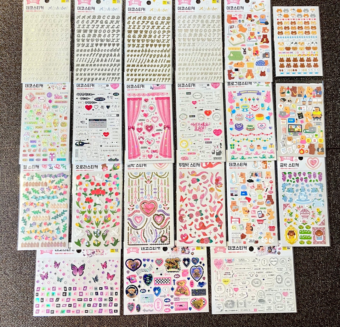 Korean Deco Holographic Polco Stickers, Deco Stickers, Korean Stickers ...