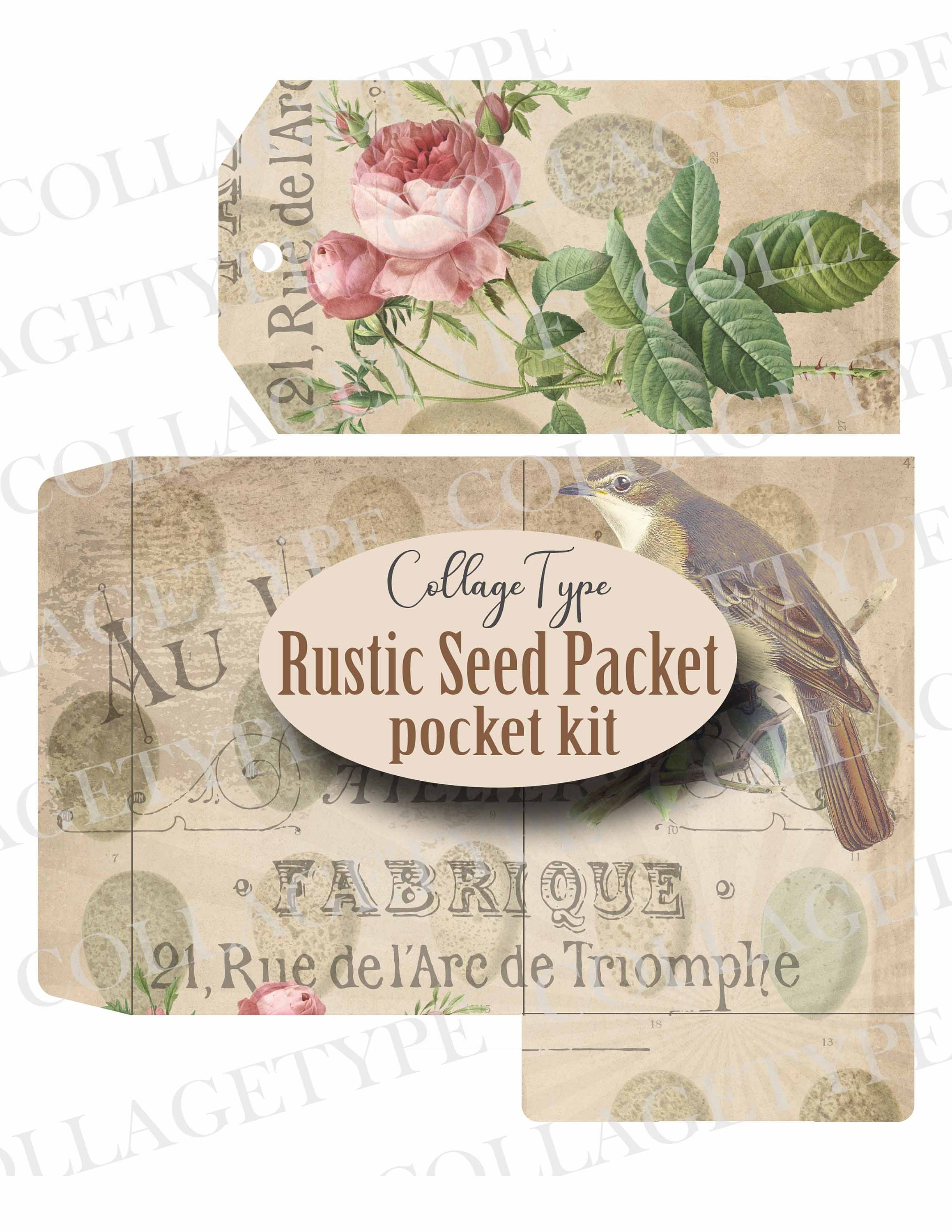 Junk Journal Digital Seed Packets Gardening Grunge Junk - Etsy