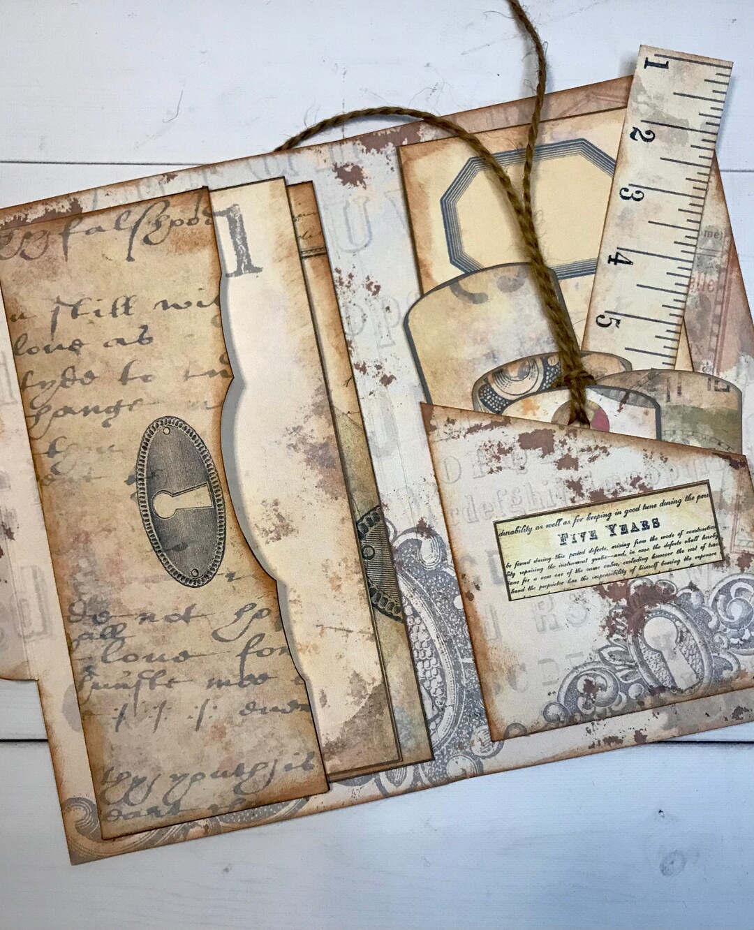 File Folder Diy Printable Kit, 9 Pages, Grungy Journal Pdf Jpg - Etsy