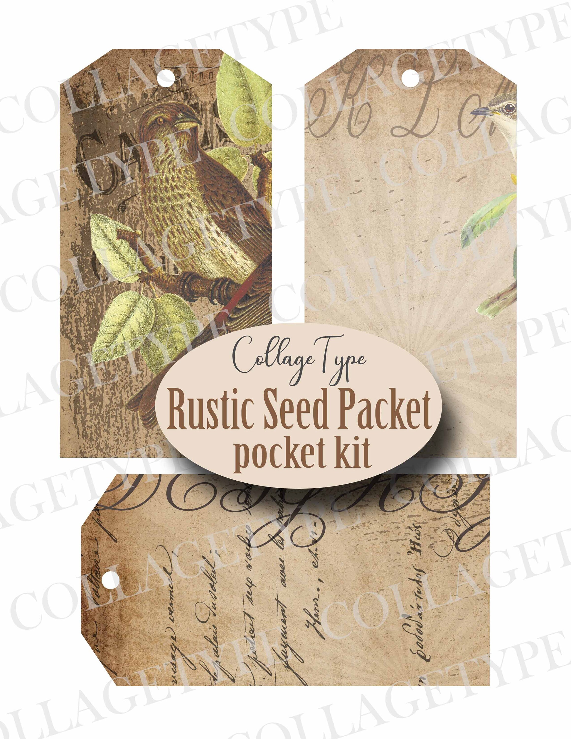 Junk Journal Digital, Seed Packets, Gardening, 10 Pages - Etsy