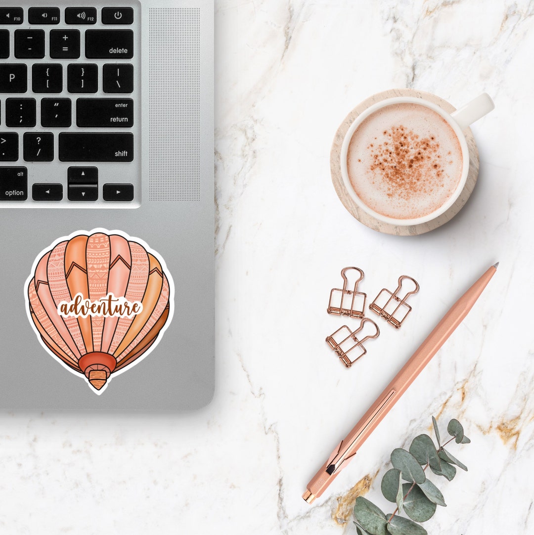Adventure Sticker, Vinyl Sticker, Hot Air Balloon Sticker, Hydro Flask ...