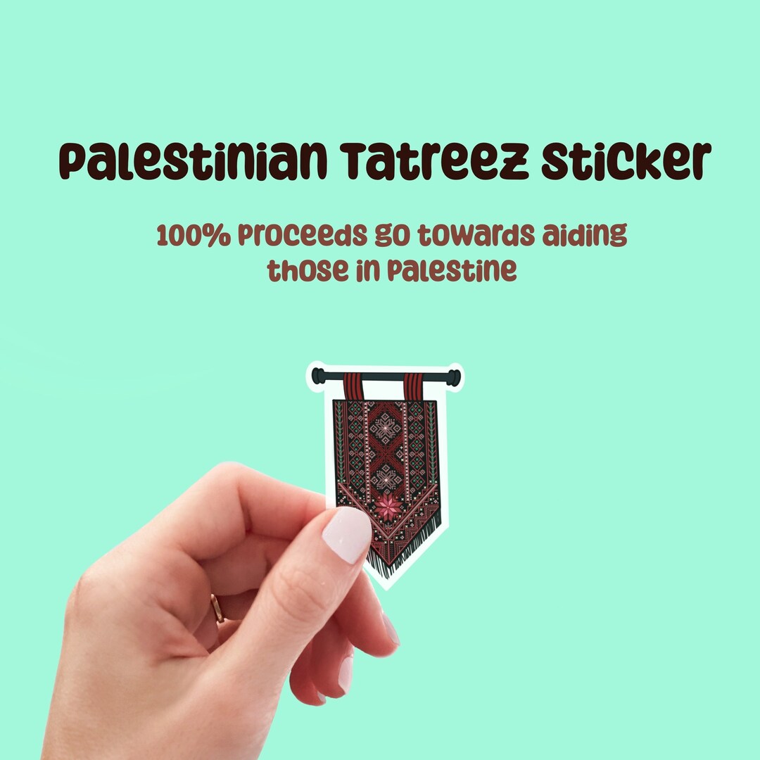 Palestinian Tatreez Sticker, Palestine Sticker, Vinyl Sticker, Arab ...