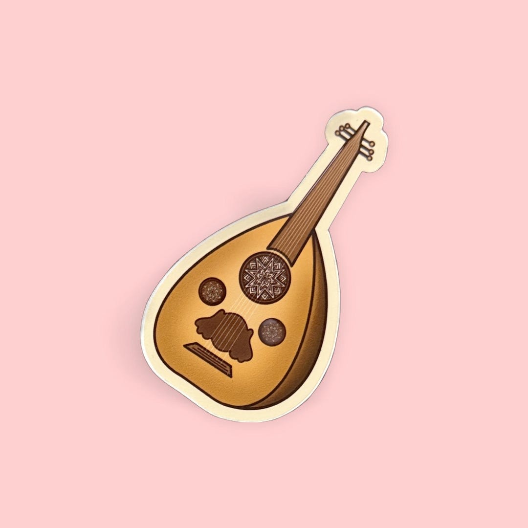 Oud Sticker, Arab Guitar Sticker, Arab Sticker, Middle Eastern Sticker ...