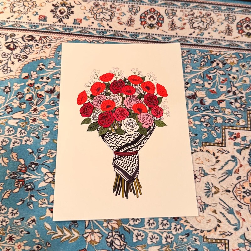 Palestinian Flower Print - Etsy