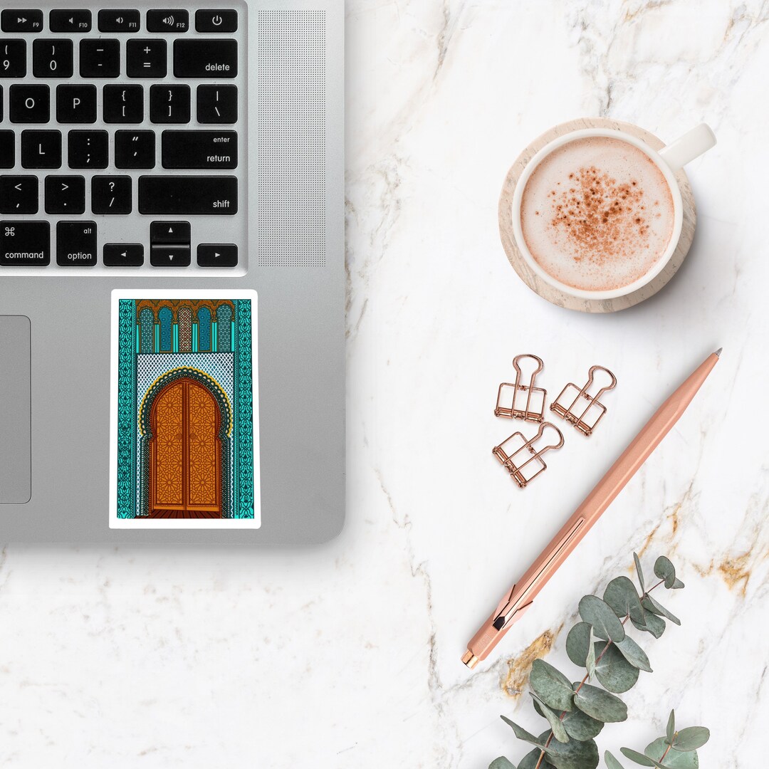 Arab Door Sticker, Middle Eastern Sticker, Muslim Sticker, Arabesque ...
