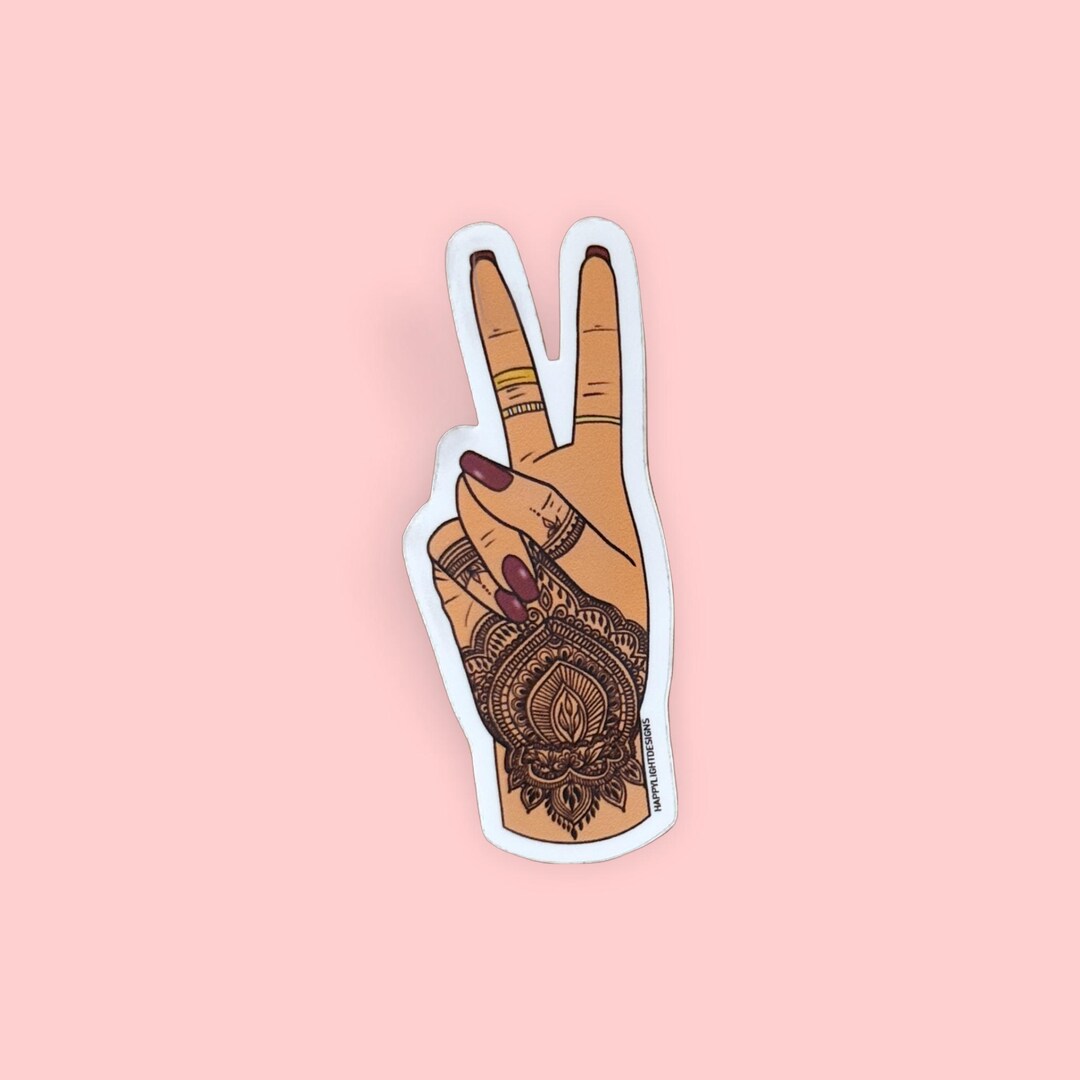 Henna Vinyl Sticker • Indian Mehndi Decal • Henna Laptop & Water‑bottle ...