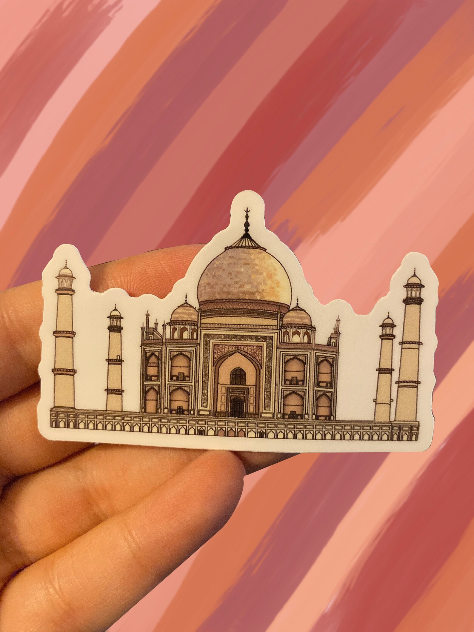 Taj Mahal Sticker Vinyl Sticker Indian Sticker Architecture - Etsy