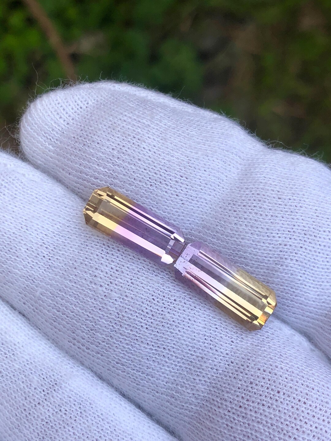 7.60 Carat Custom Emerald Cut Ametrine Pair for Earrings, for Jewellery ...