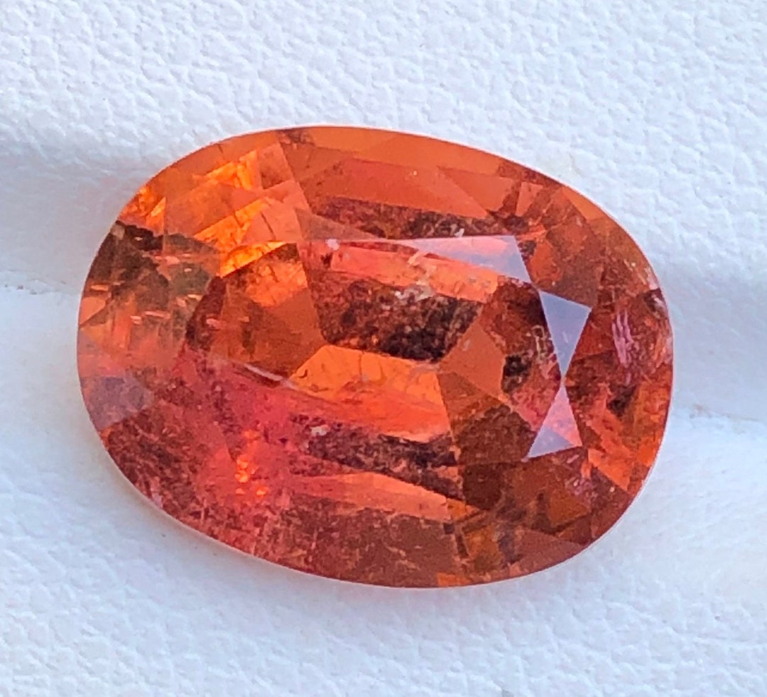 9.50 Carats Big Size Orange Color Tourmaline From DRC. Size: 15x11.2x8 ...