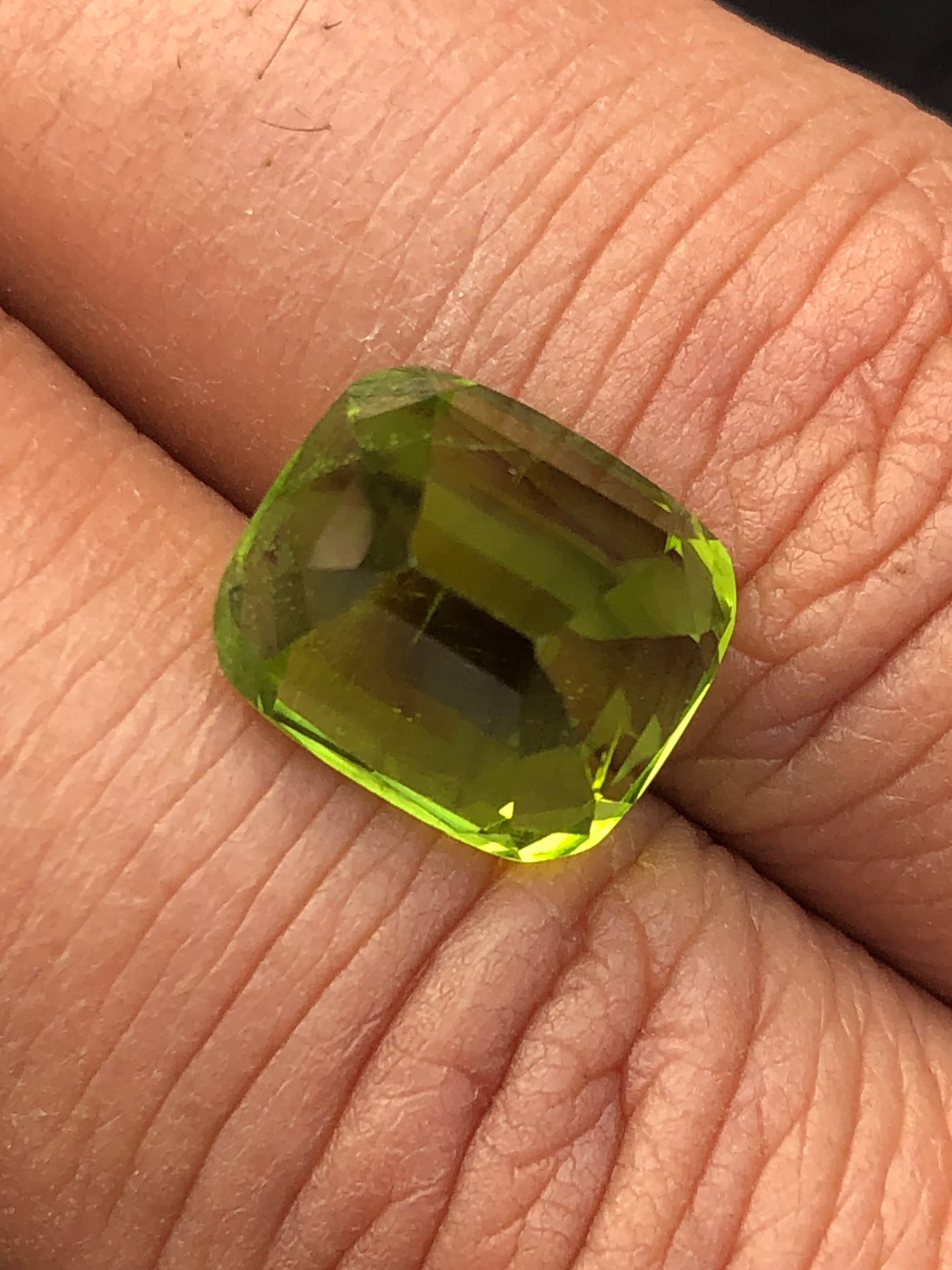 Exquisite Custom Cushion Cut Pakistani Peridot, Loose Gemstone, August ...