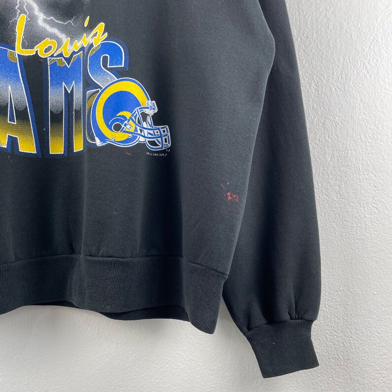 Vintage 1995 St.louise Rams NFL Football Crewneck Black Sweatshirt ...