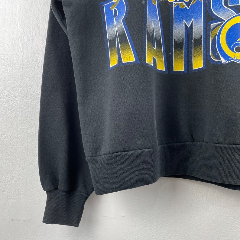 Vintage 1995 St.louise Rams NFL Football Crewneck Black Sweatshirt ...