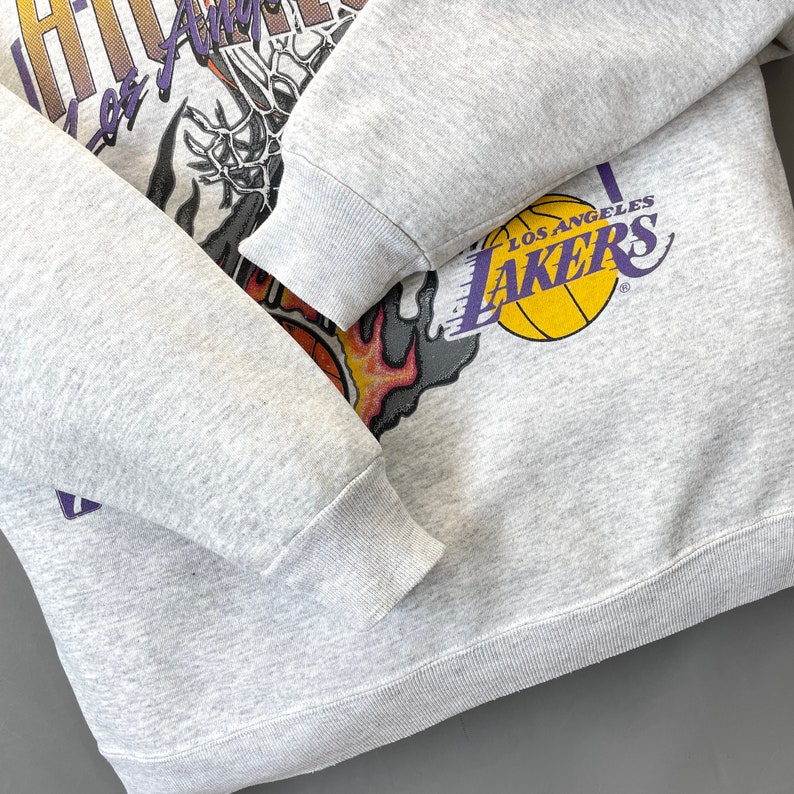 Rare Vintage 90s Los Angeles Lakers NBA Crewneck Sweatshirt Team ...
