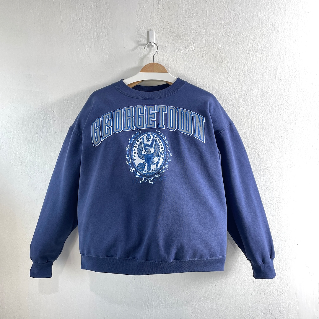 Vintage 90s Georgetown Crewneck Sweatshirt Team Sportswear - Etsy