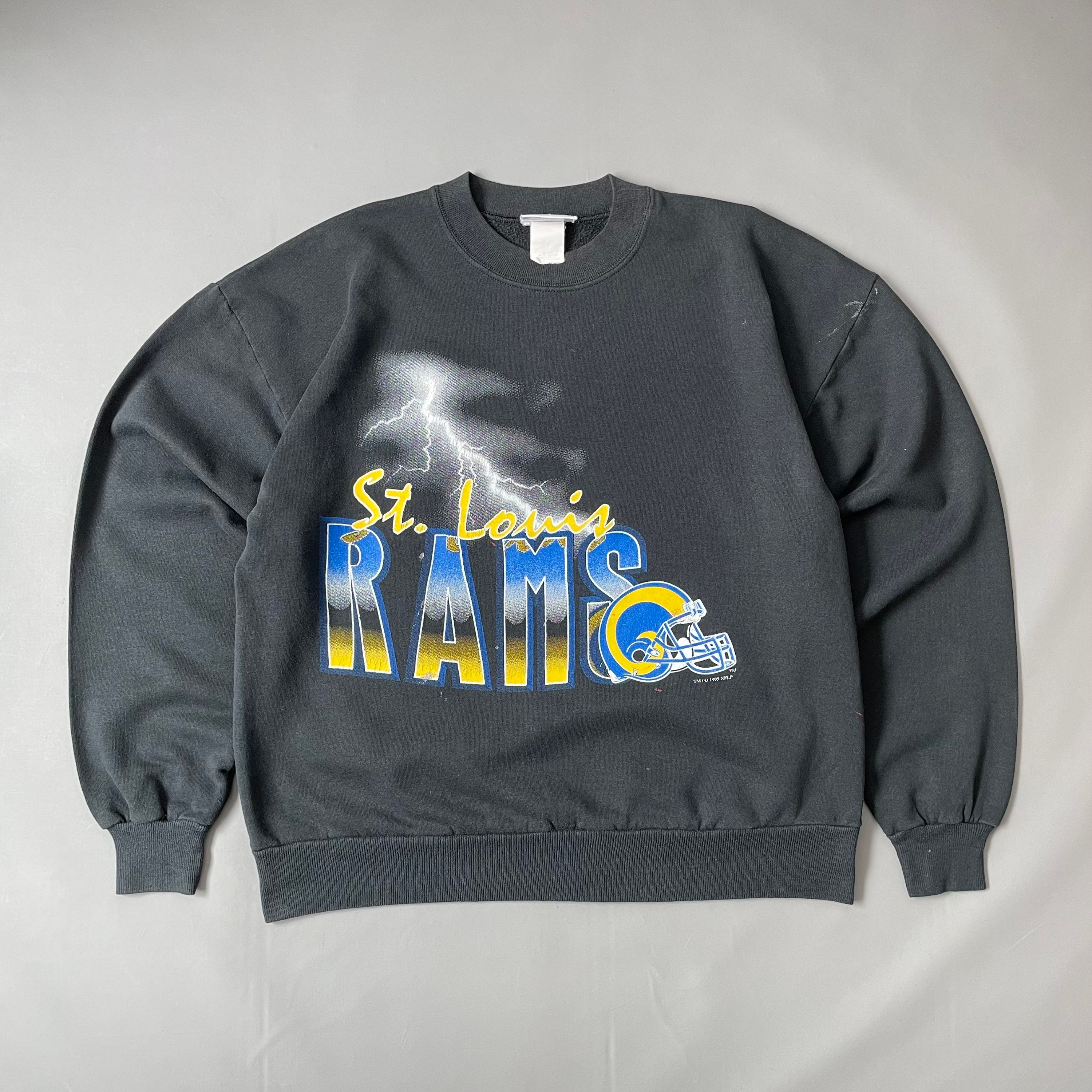 Vintage 1995 St.louise Rams NFL Football Crewneck Black Sweatshirt ...