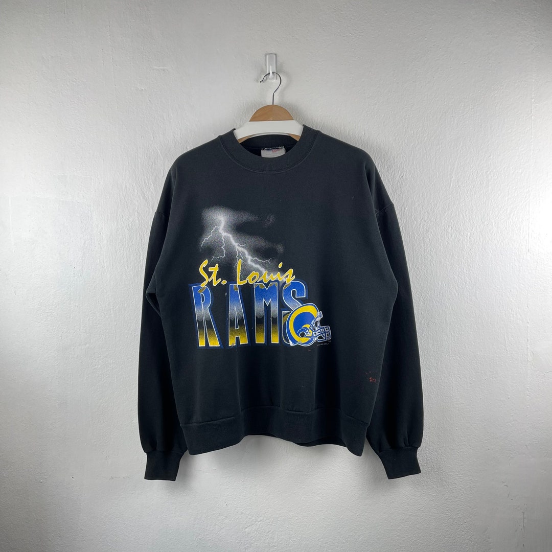 Vintage 1995 St.louise Rams NFL Football Crewneck Black Sweatshirt ...