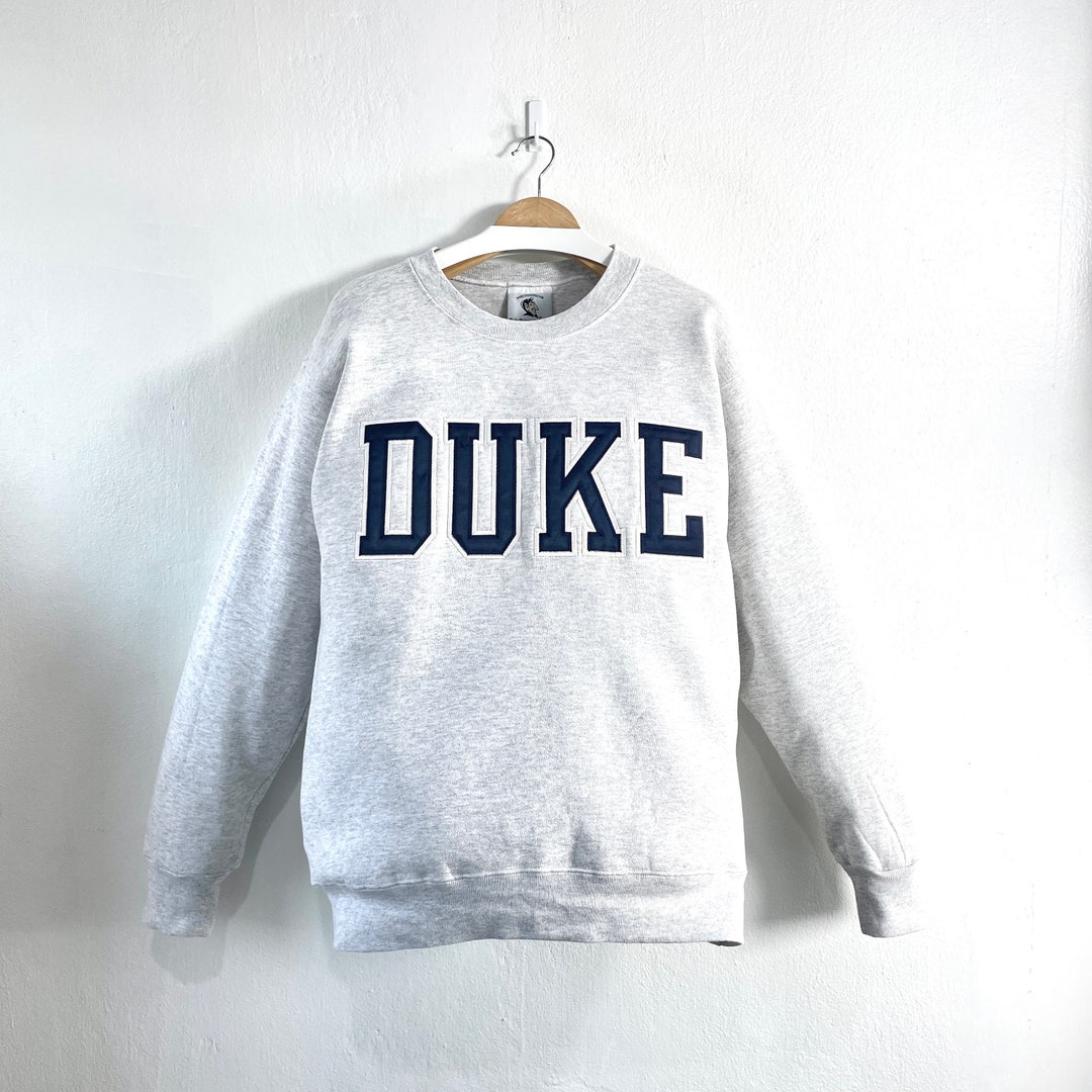 Vintage 90s Duke University | Crewneck Sweatshirt | Embroidered | Blue ...