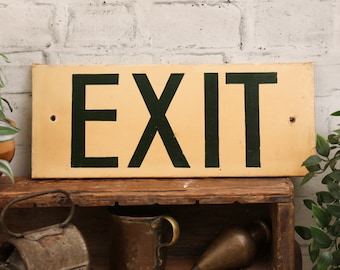 Antique Exit Sign | Etsy UK