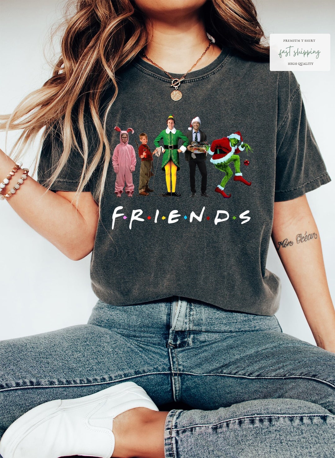 Friends Christmas Shirt, Christmas Shirt Kids, Trending Christmas Crew ...