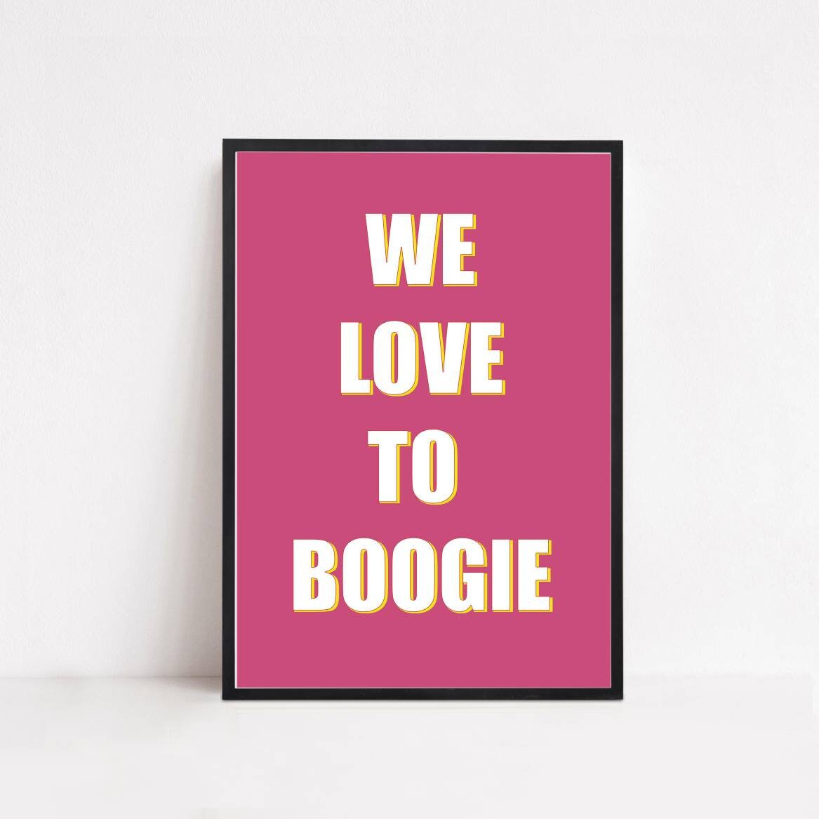 T REX We Love to Boogie Music Poster Gallery Wall Art Print - Etsy