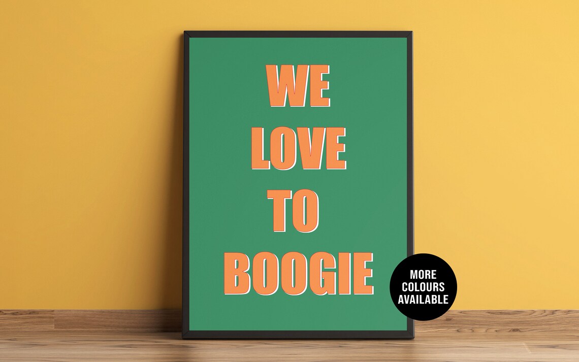 T REX We Love to Boogie Music Poster Gallery Wall Art Print - Etsy