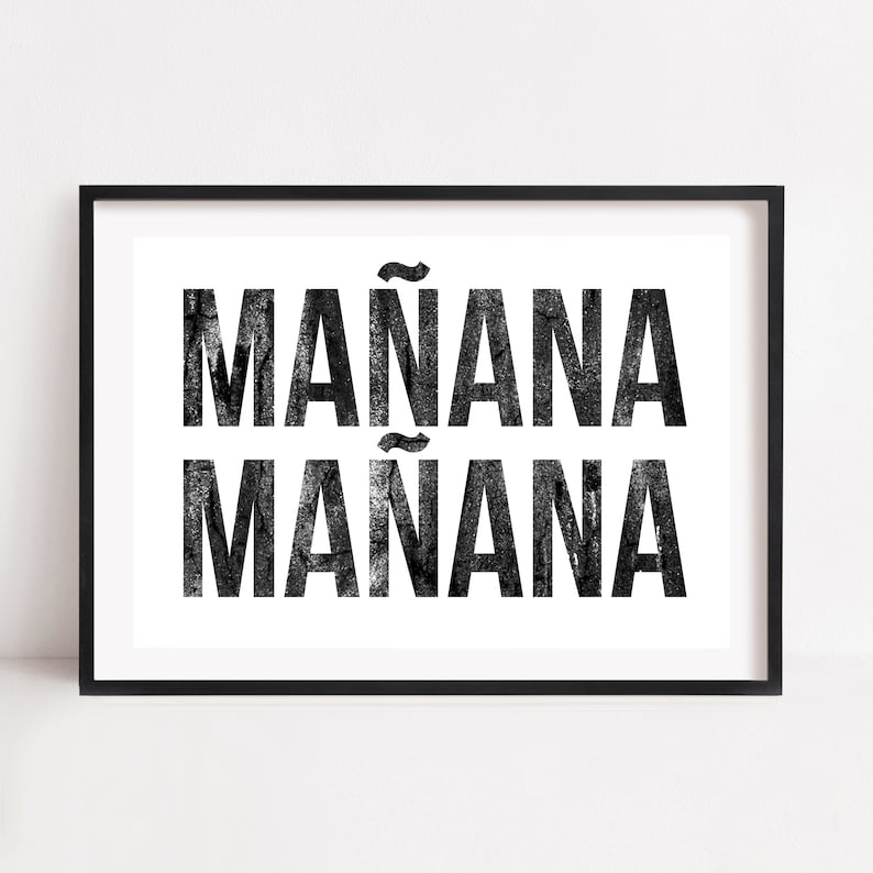 MANANA MONOCROME PRINT Gallery Wall Art Monocrome Poster - Etsy