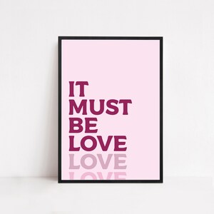 It Must Be Love - Madness Print, Wall Art, Gallery Wall Poster - Etsy