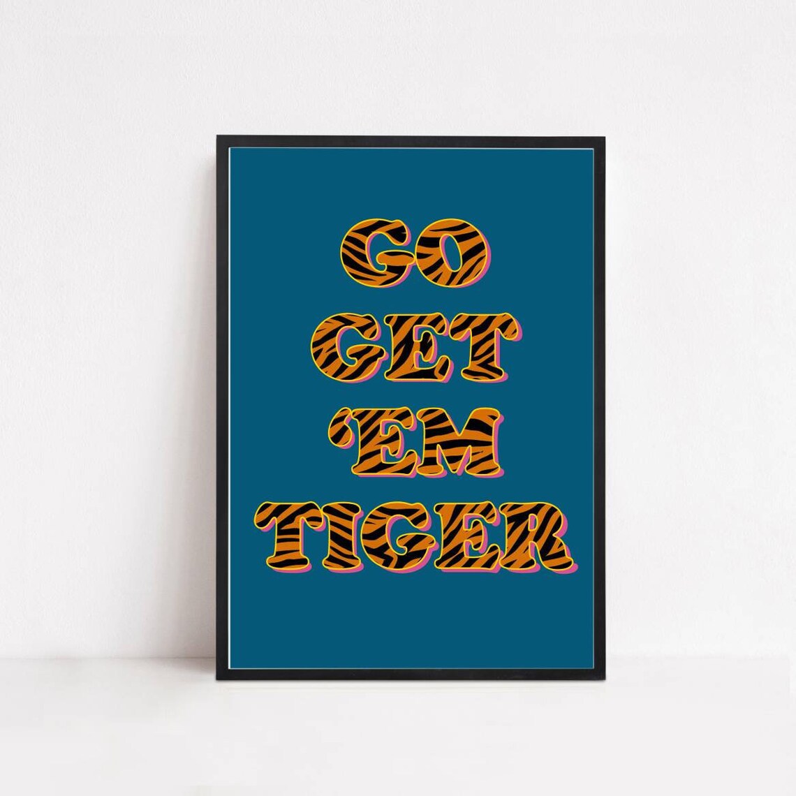 Go Get 'em Tiger Motivational Quote Print Gallery Wall - Etsy
