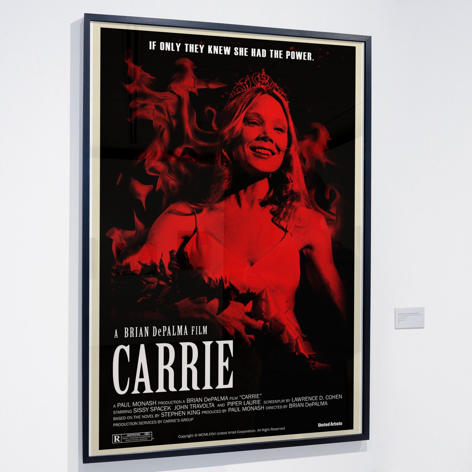 Carrie 1976 Horror Movie Poster Film Wall Art Minimalist | Etsy