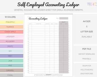 Printable Accounting Ledger Bookkeeping Journal for Small - Etsy
