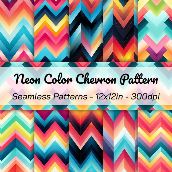 Chevron Neon - Etsy