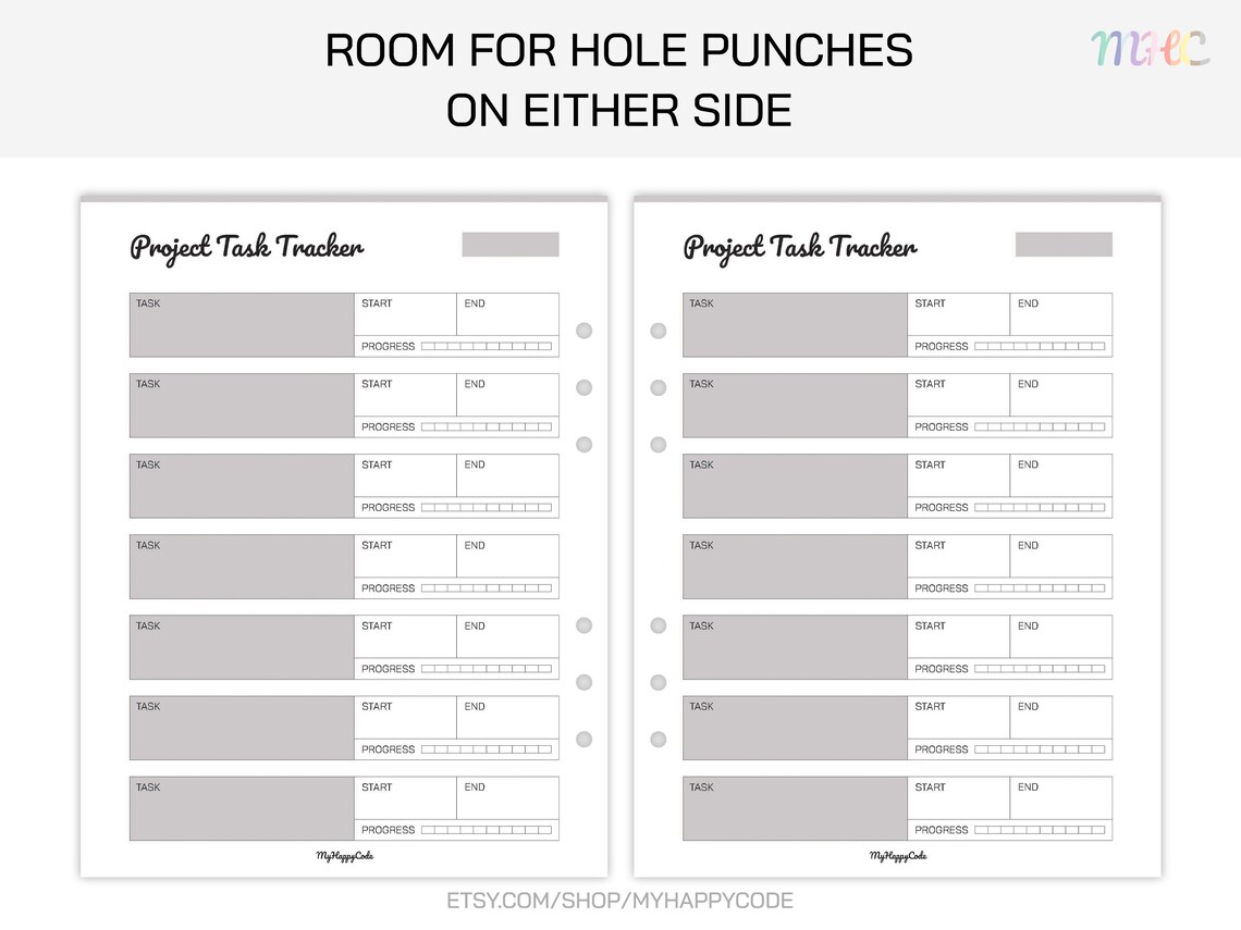 Project Task Tracker Printable Project Tracker Printable - Etsy
