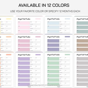 Project Task Tracker Printable Project Tracker Printable - Etsy