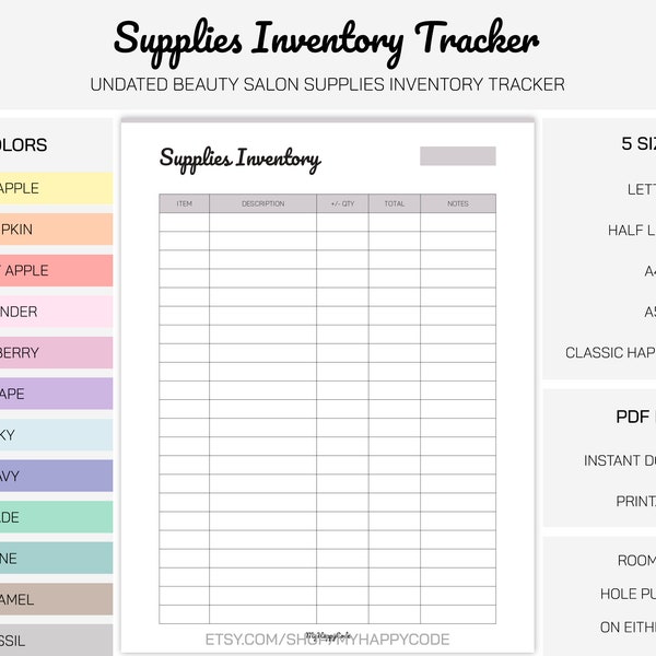 Beauty Inventory - Etsy